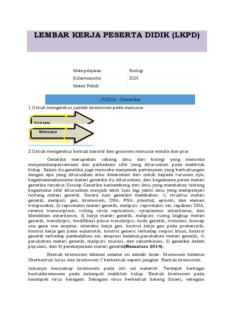 LKPD Genetika | PDF