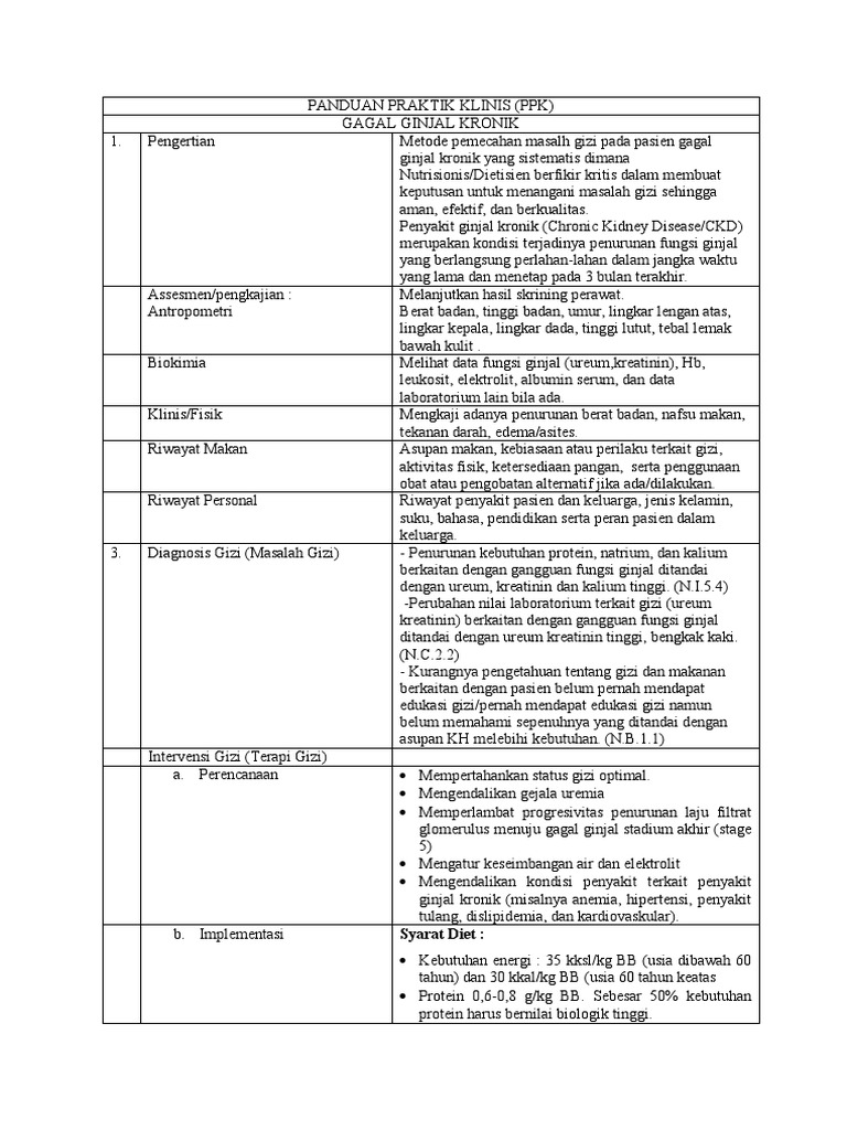 PPK Gizi CKD | PDF | Pengembangan Diri