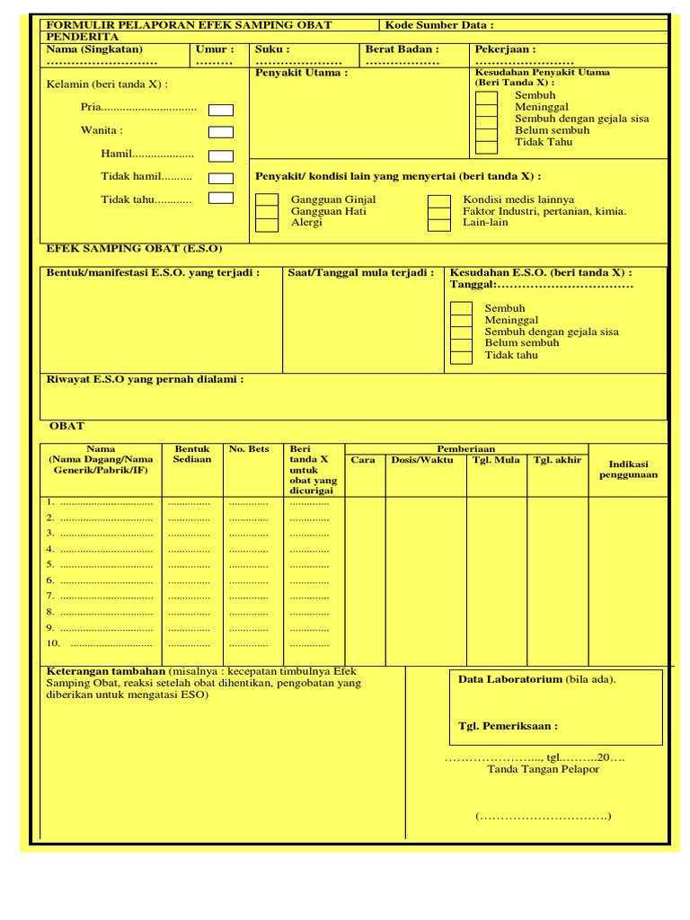 Form Naranjo Kuning Meso | PDF