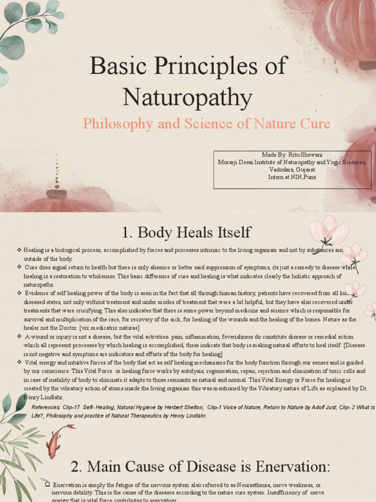 Basic Principles of Naturopathy | PDF | Microorganism | Healing
