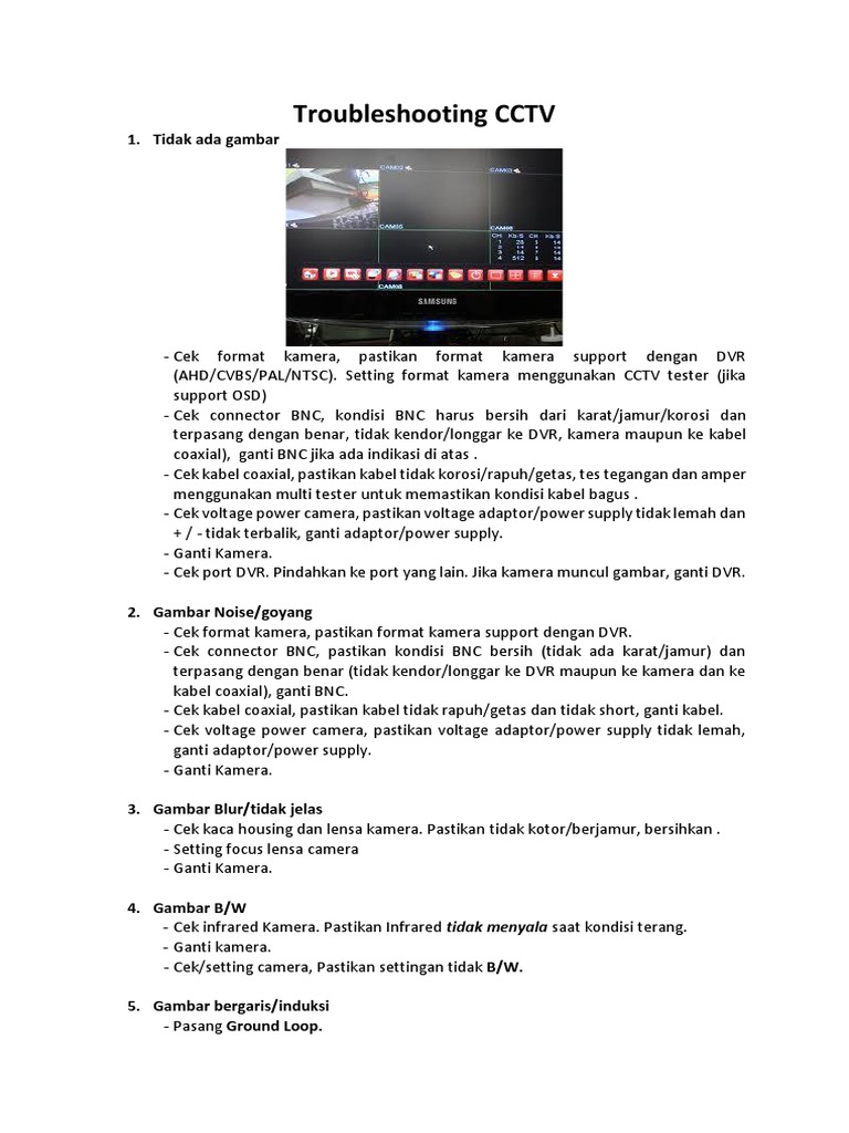 Troubleshooting CCTV | PDF