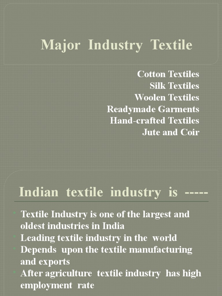 Structure of India's Cotton Textile Industry | PDF