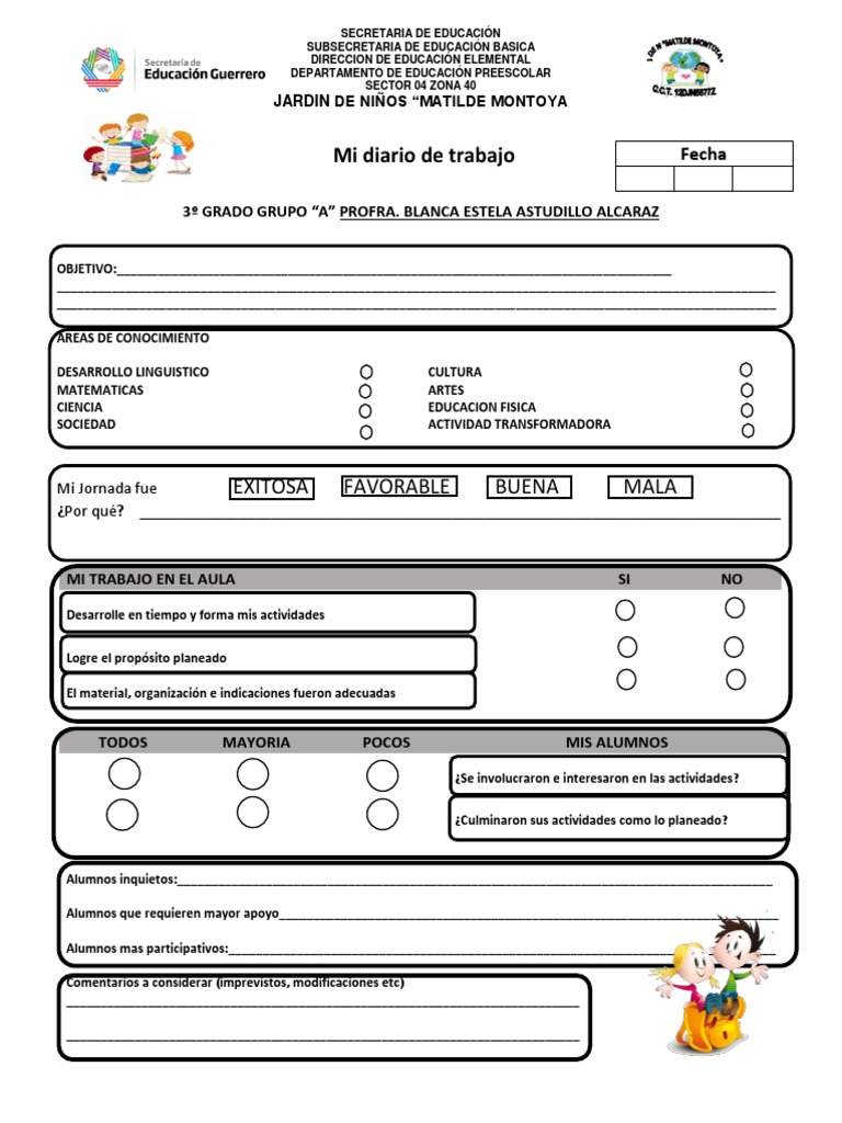 Mi-Diario-De-Trabajo 1 | PDF | Educación de la primera infancia ...