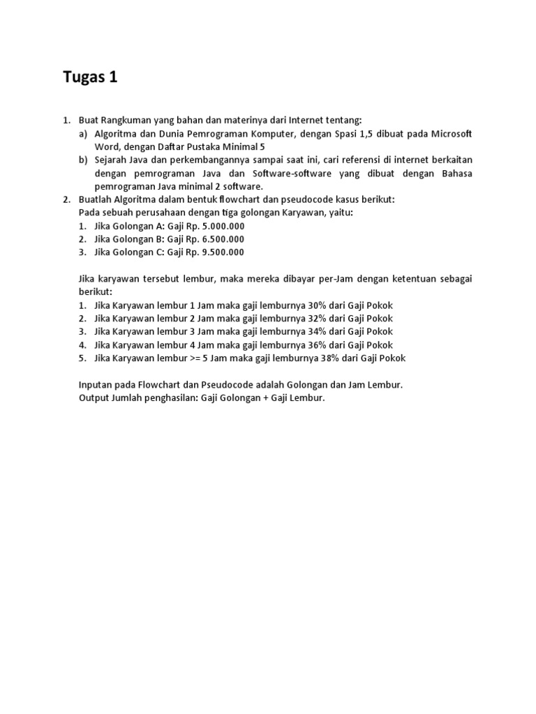 Tugas 1 Algoritma | PDF