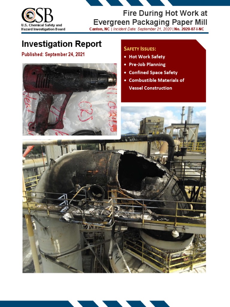 Evergreen Investigation Report Final | PDF | Fires | Fibre Reinforced ...