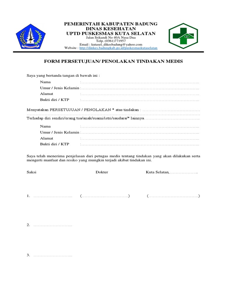 Form Persetujuan Vaksin Anak | PDF