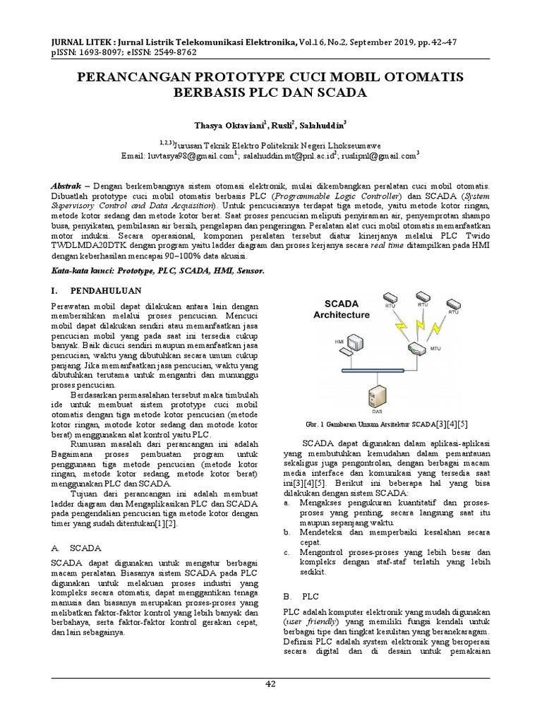 Perancangan Prototype Cuci Mobil Otomatis Berbasis | PDF