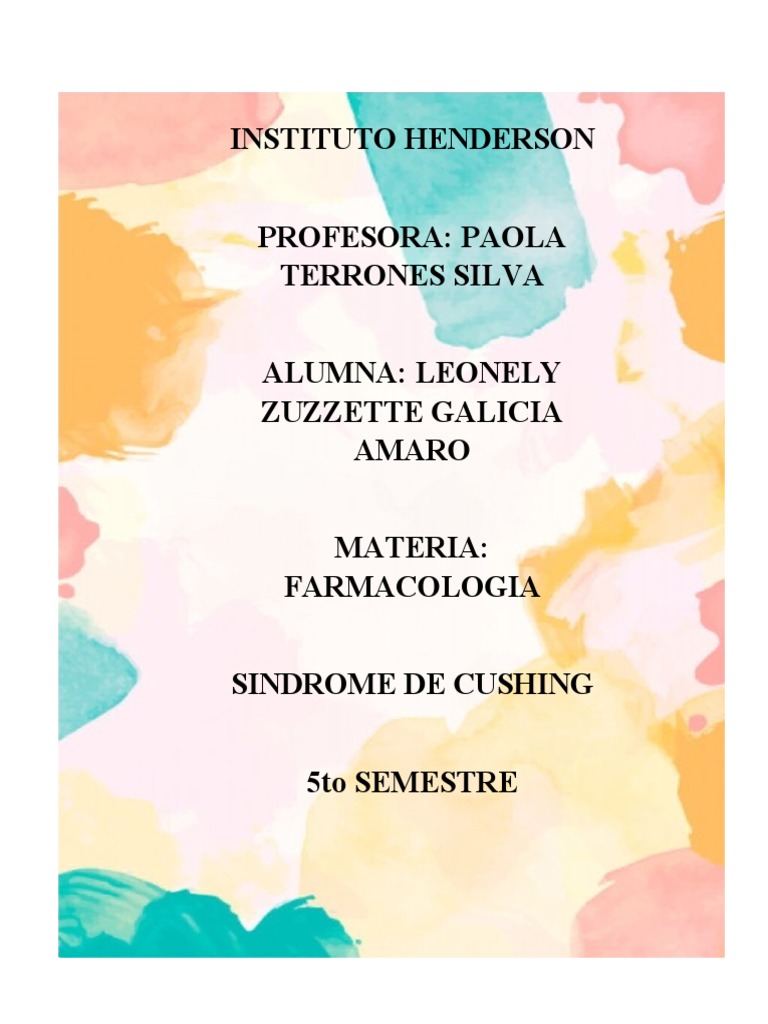 Sindrome de Cushing LEO | PDF | Enfermedades y trastornos | Epidemiología