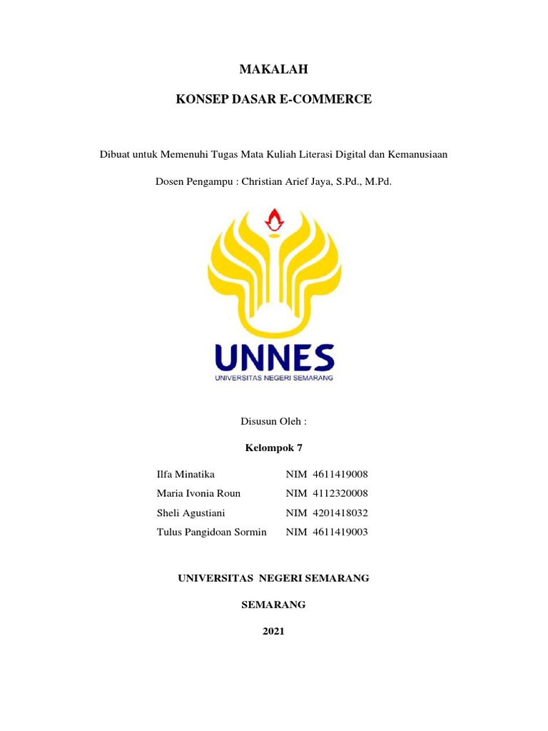 Konsep Dasar E-Commerce | PDF