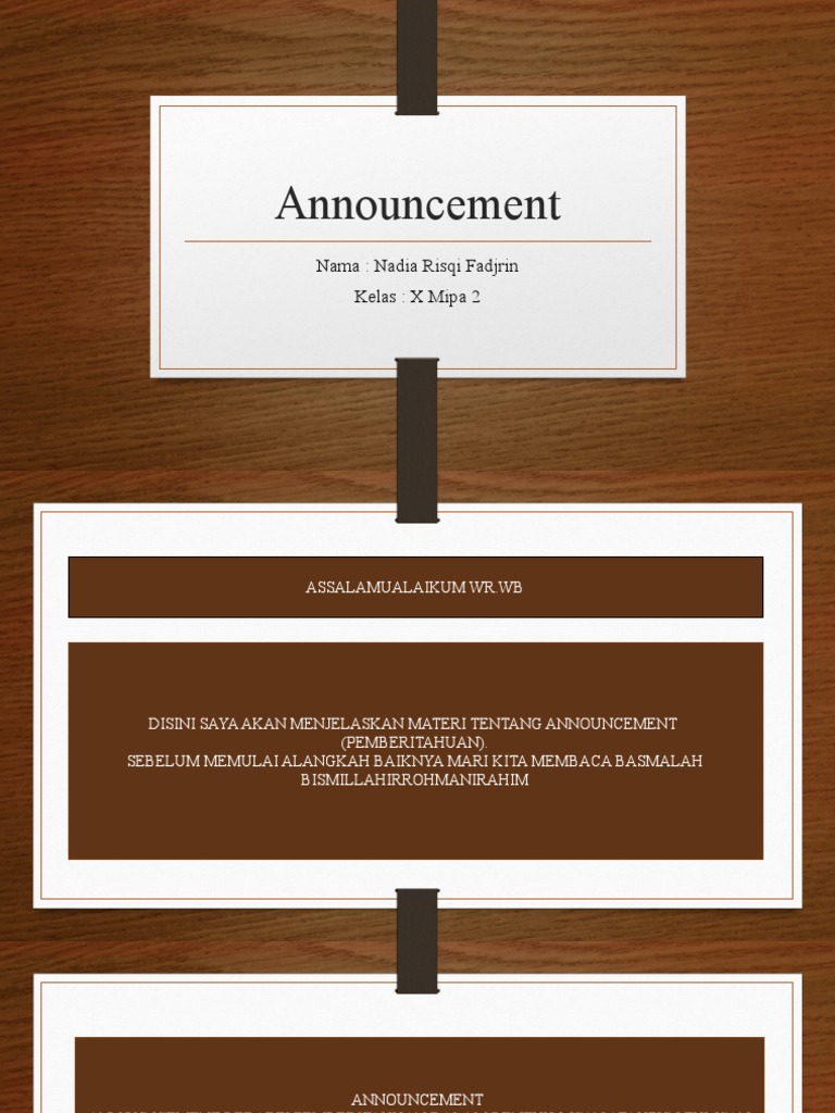Panduan Lengkap tentang Announcement | PDF | Ilmu Sosial | Pengembangan ...