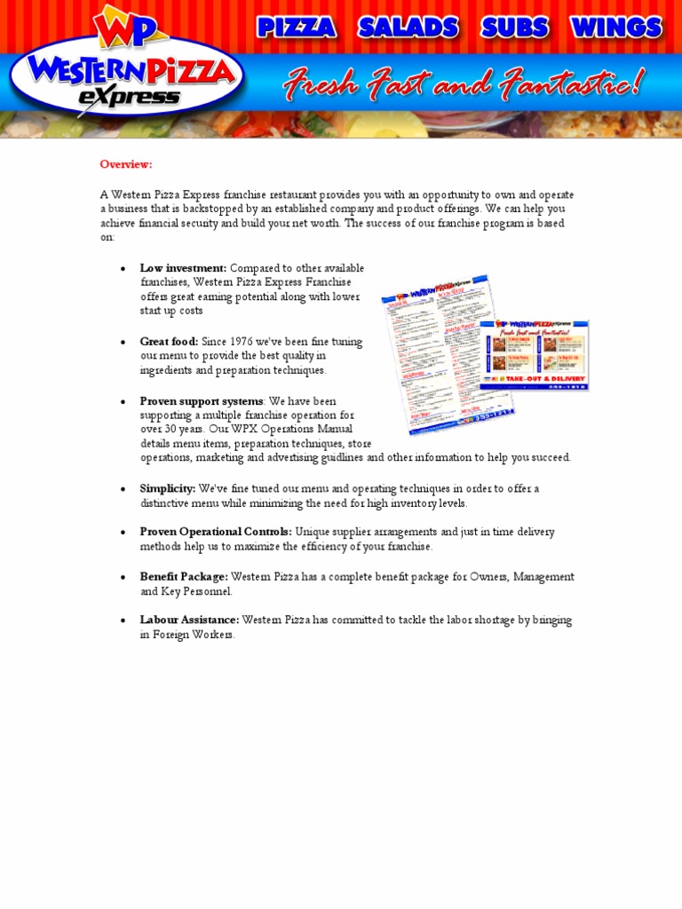 WPX Franchise Kit | PDF | Franchising | Restaurants