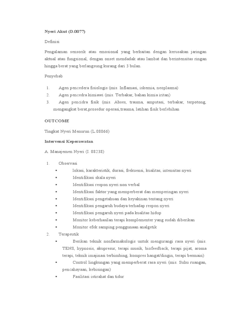 Sdki Nyeri Akut | PDF