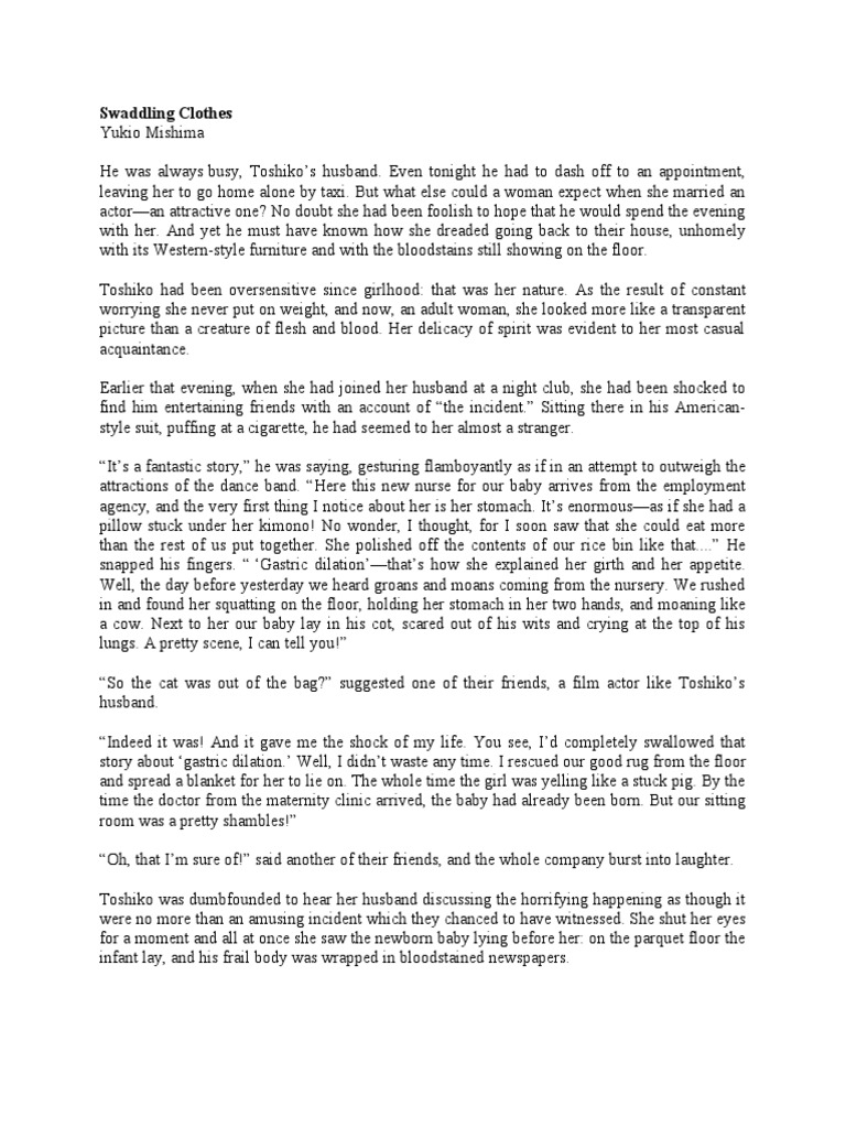 The Burden of Swaddling Clothes | PDF