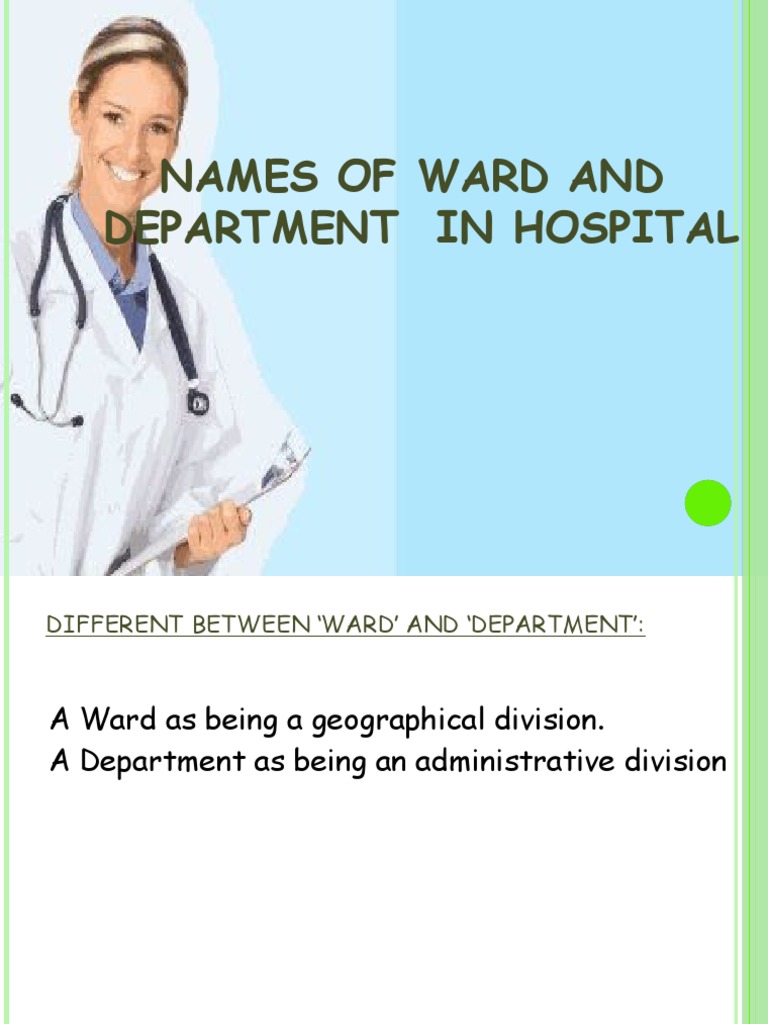 Meeting 6 Names of Ward and Depart | PDF