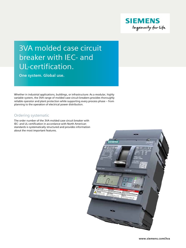 3VA Molded Case Circuit Breaker With IEC-and UL-certification | PDF ...