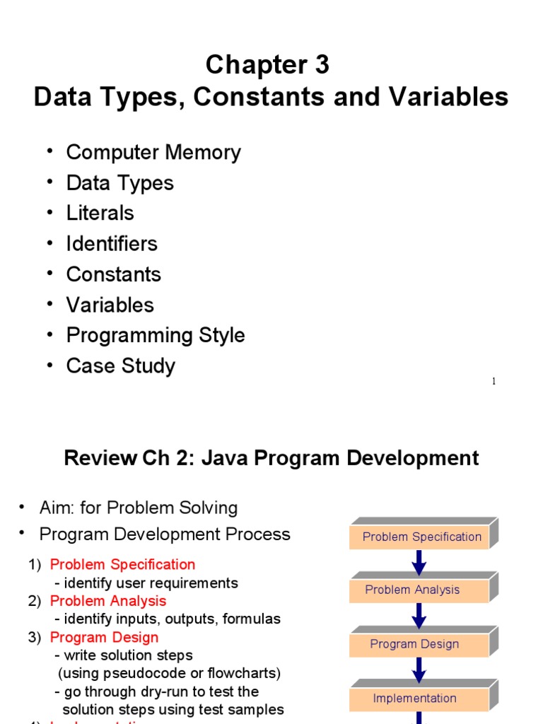 Data Types, Constants and Variables | PDF | Data Type | Variable ...