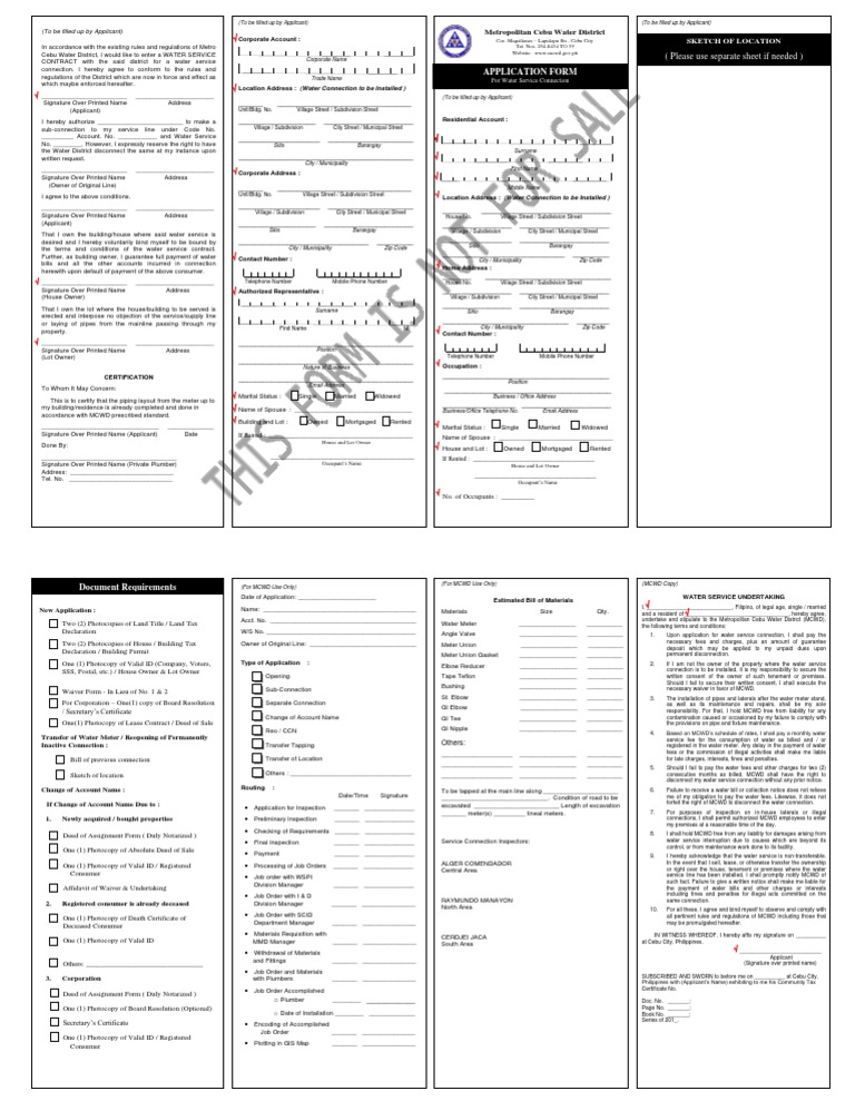 Application Form: (Please Use Separate Sheet If Needed) | PDF | Private ...