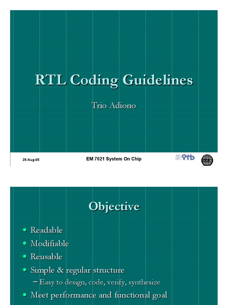 RTL CodingGuide | PDF | Vhdl | Design