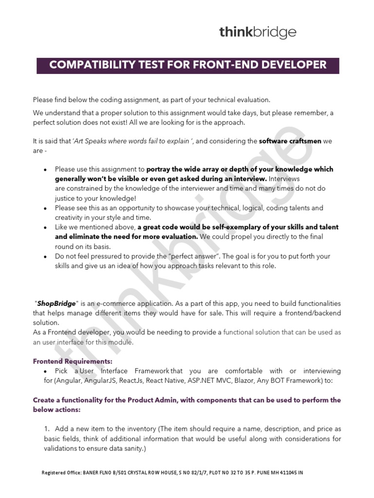 Frontend Developer Coding Assignment Pdf Angular Js Computing 6357