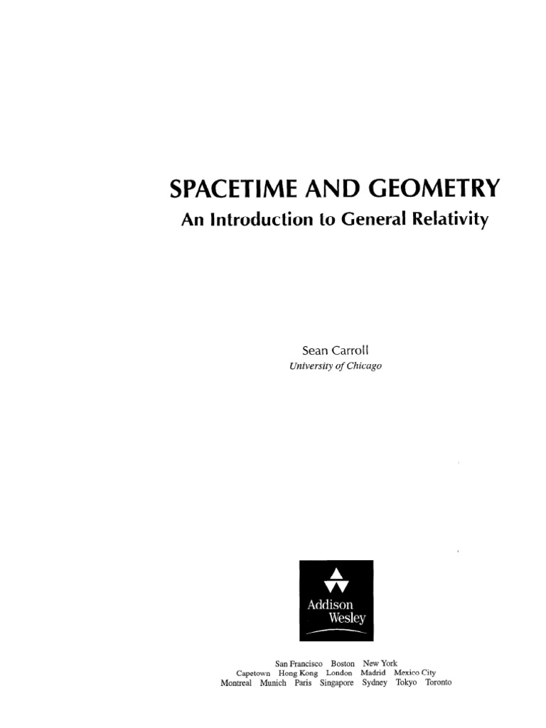 Carroll, S. - Spacetime and Geometry - An Introduction To General ...