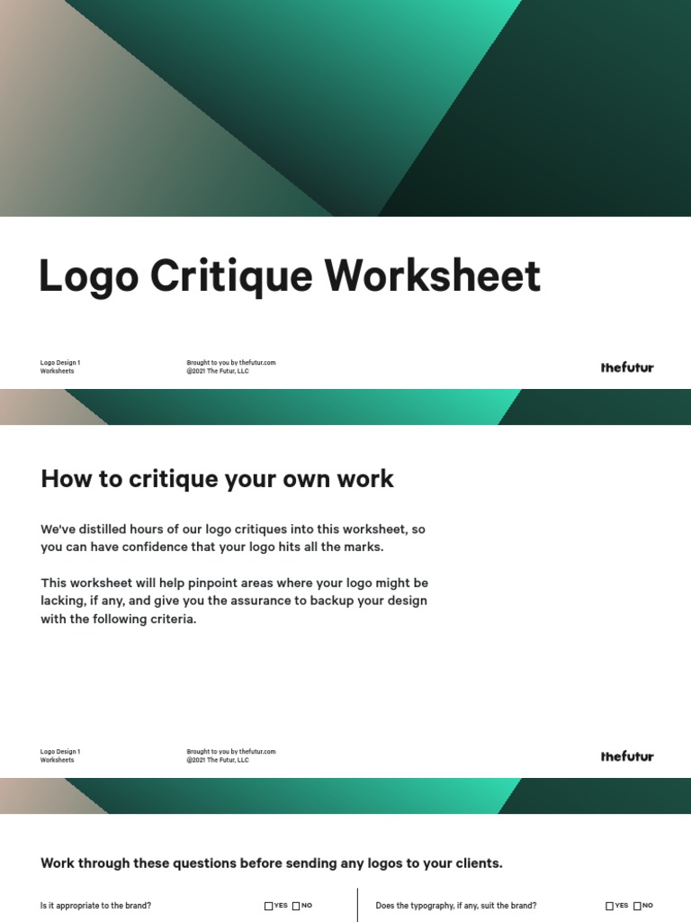 Logo Critique Worksheet | PDF