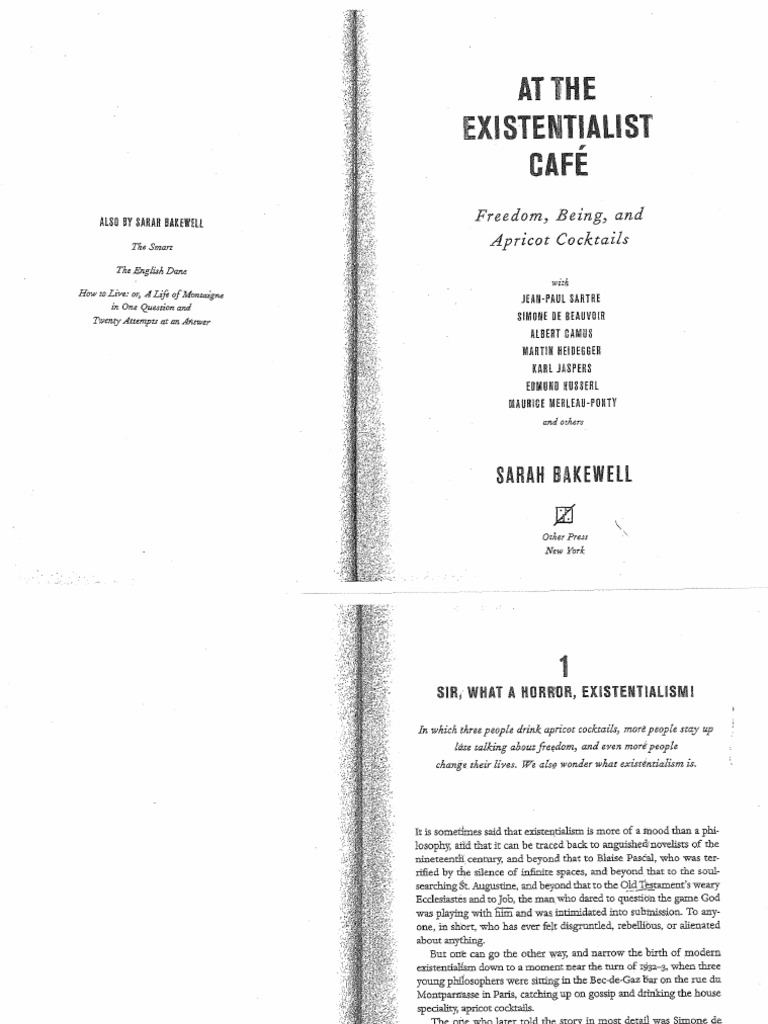 Bakewell Existentialist Cafe | PDF | Existentialism | Jean Paul Sartre