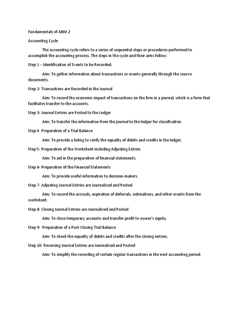 Fundamentals of ABM 2 | PDF | Debits And Credits | Financial Transaction