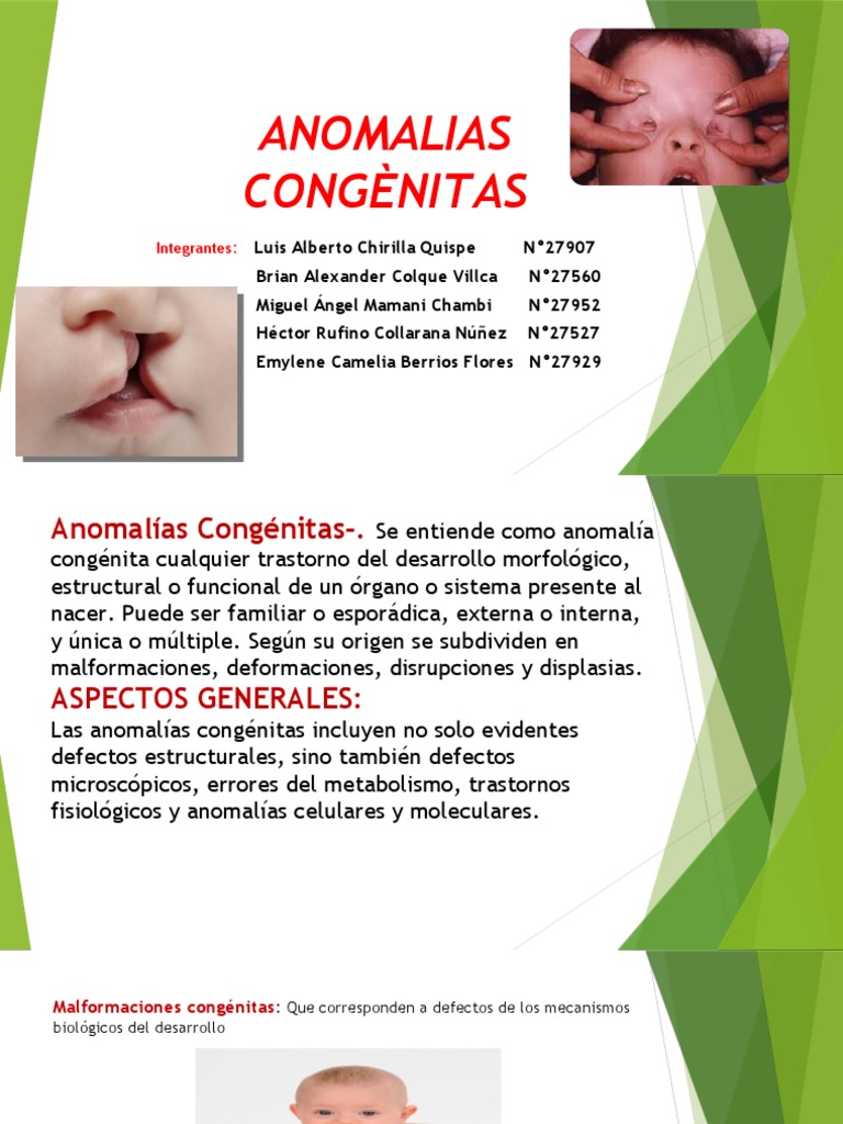 Anomalías Congénitas | PDF | Enfermedades y trastornos | Epidemiología