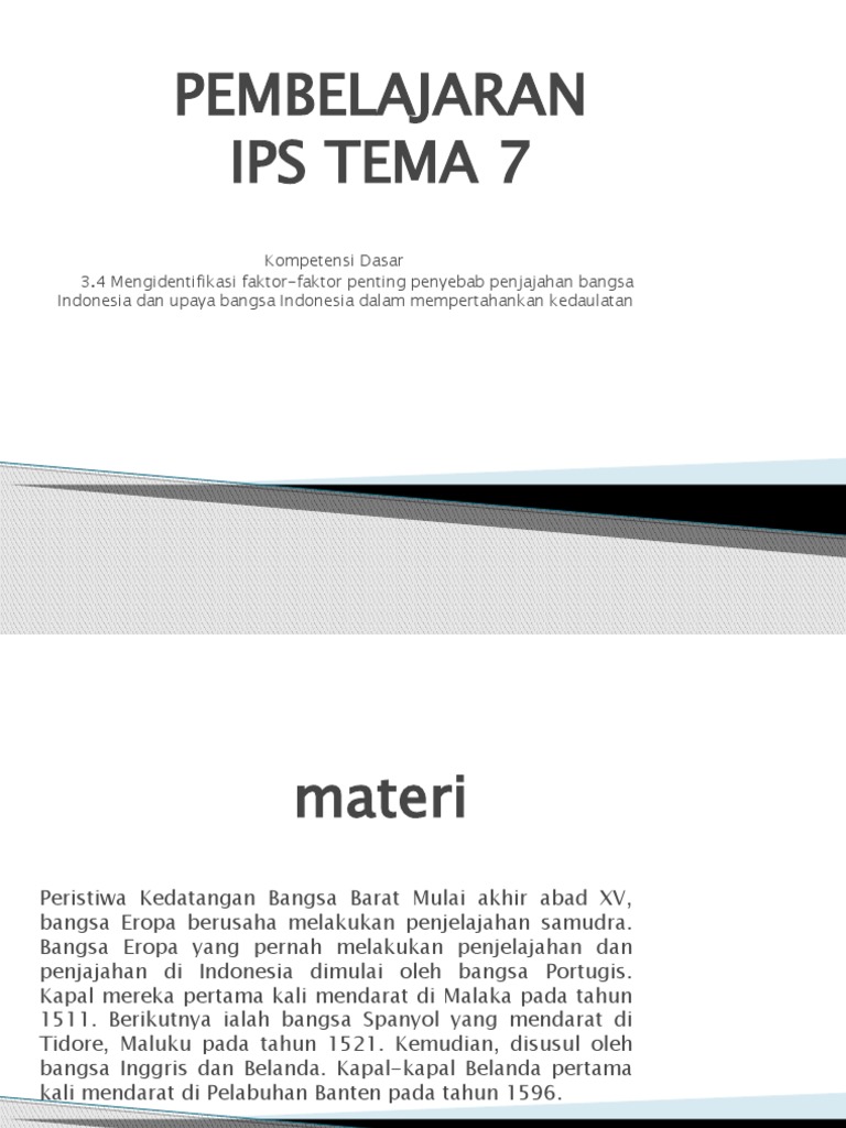 PTT Pembelajaran Ips Tema 7 | PDF