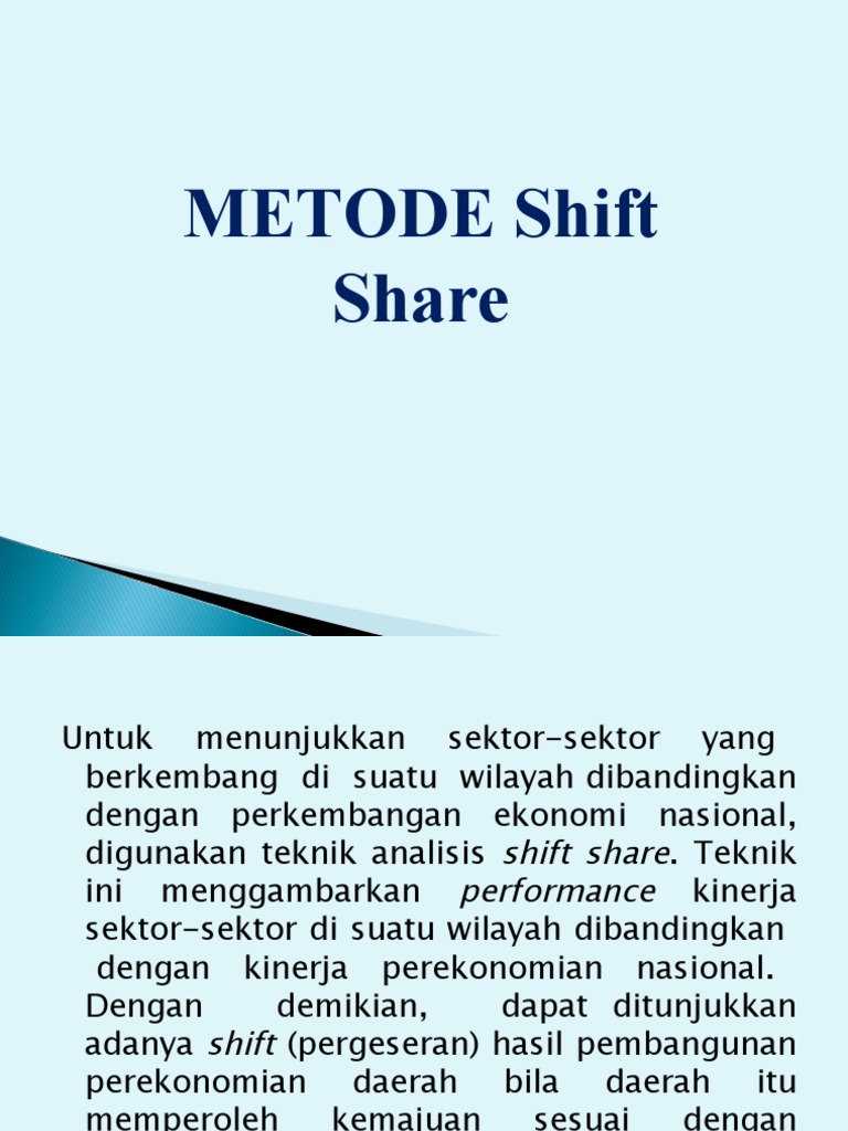 METODE Shift Share | PDF