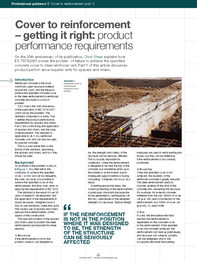 Ensuring Proper Reinforcement Cover | PDF | Concrete | Reinforced Concrete