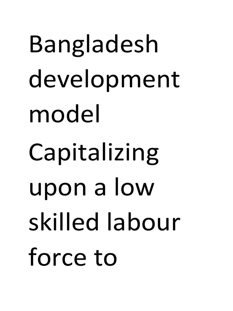 Bangladesh Development Model | PDF | Economic Growth | Bangladesh
