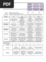 Eng 9 - Speech Choir Rubric - Score Sheet | PDF | Human Communication ...