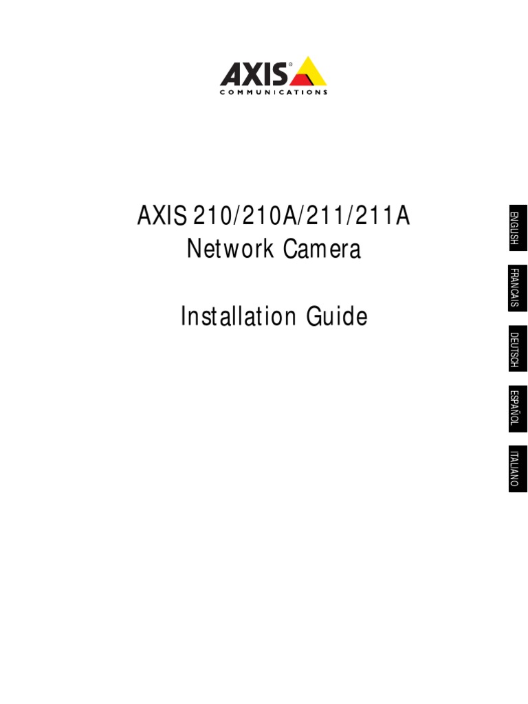 Axis 210 210a 211 211a Installation Guide | PDF | Telecommunications ...