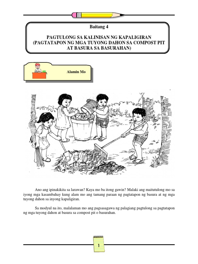 Pagtulong Sa Kalinisan NG Kapaligiran | PDF