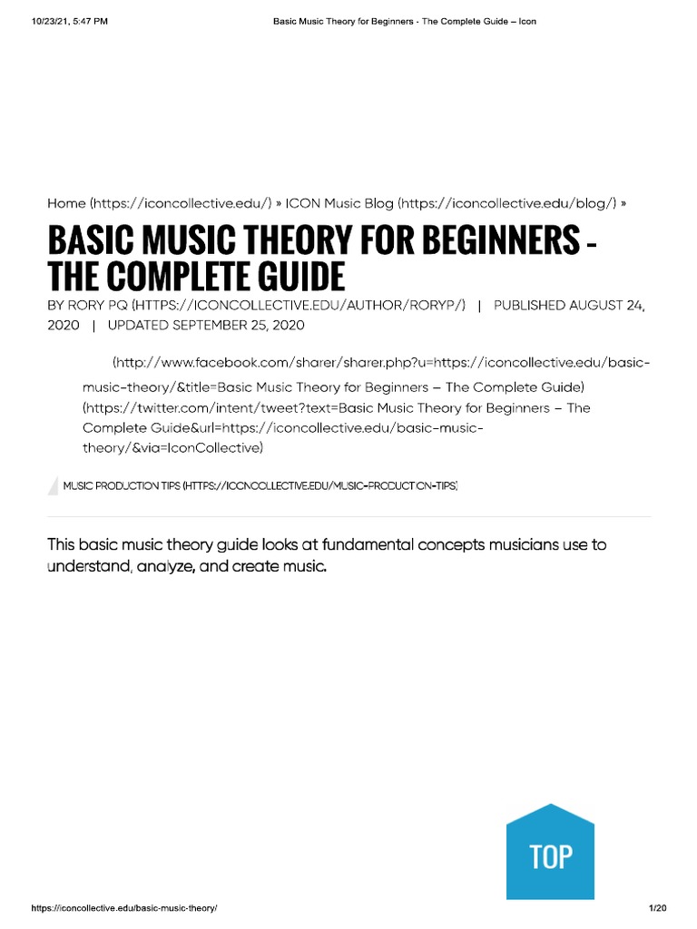 Basic Music Theory | PDF