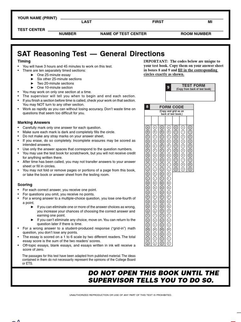 S A T | PDF | Sat | Multiple Choice