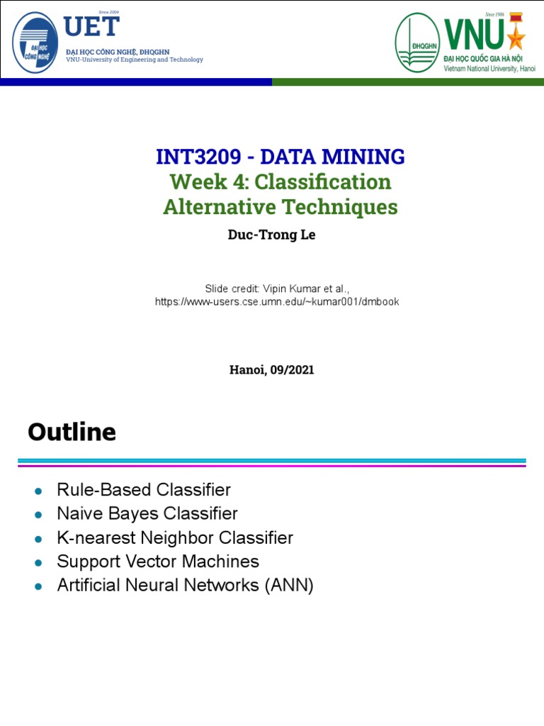 Week 4 - Classification Alternative Techniques | PDF | Artificial Neural Network | Deep Learning