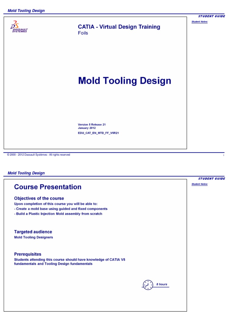 Mold Tooling Design: Student Guide | PDF