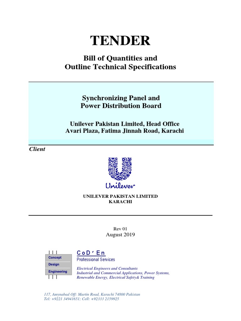 Watt N Volt TENDER BOQ | PDF | Electrical Wiring | Fuse (Electrical)