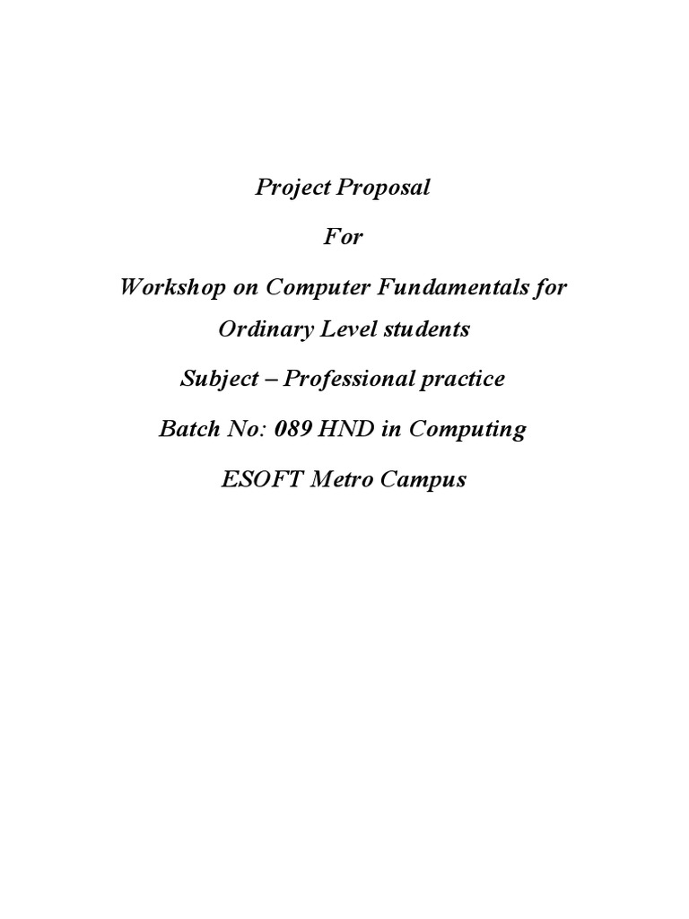 Project Proposal Letter HND | PDF | Computing | Computer Networking