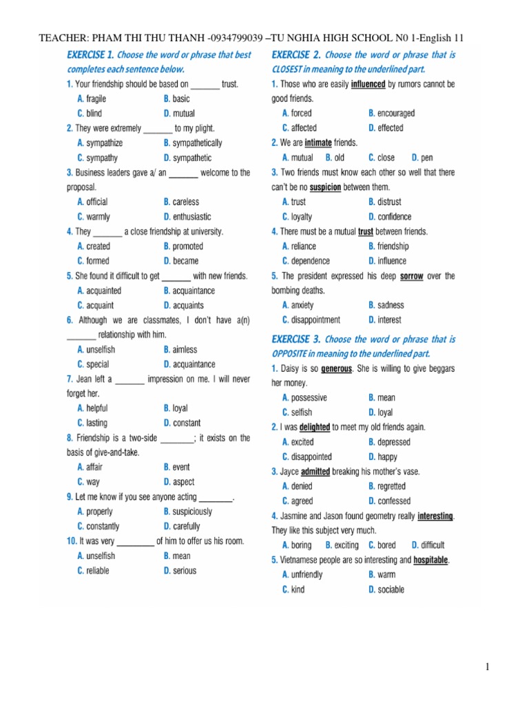 Revision For Unit 1,2,3 | PDF