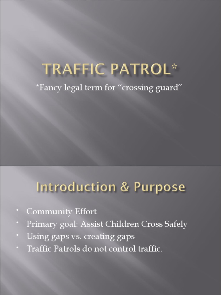 Crossing Guard Training | PDF