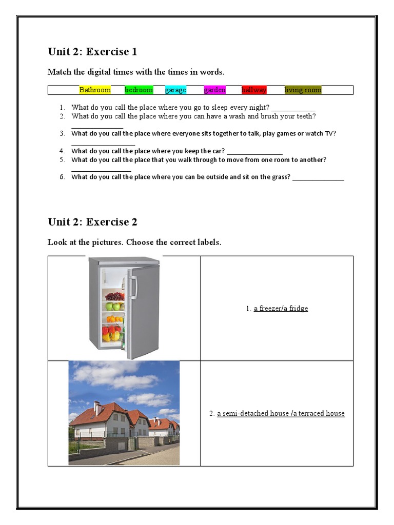 Unit 2: Exercise 1: Match The Digital Times With The Times in Words | Descargar gratis PDF ...