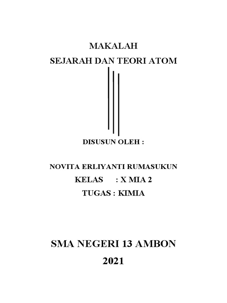 Makalah Atom | PDF | Teknologi & Rekayasa