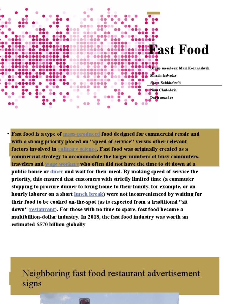Presentation 7 | PDF | Fast Food | Foods