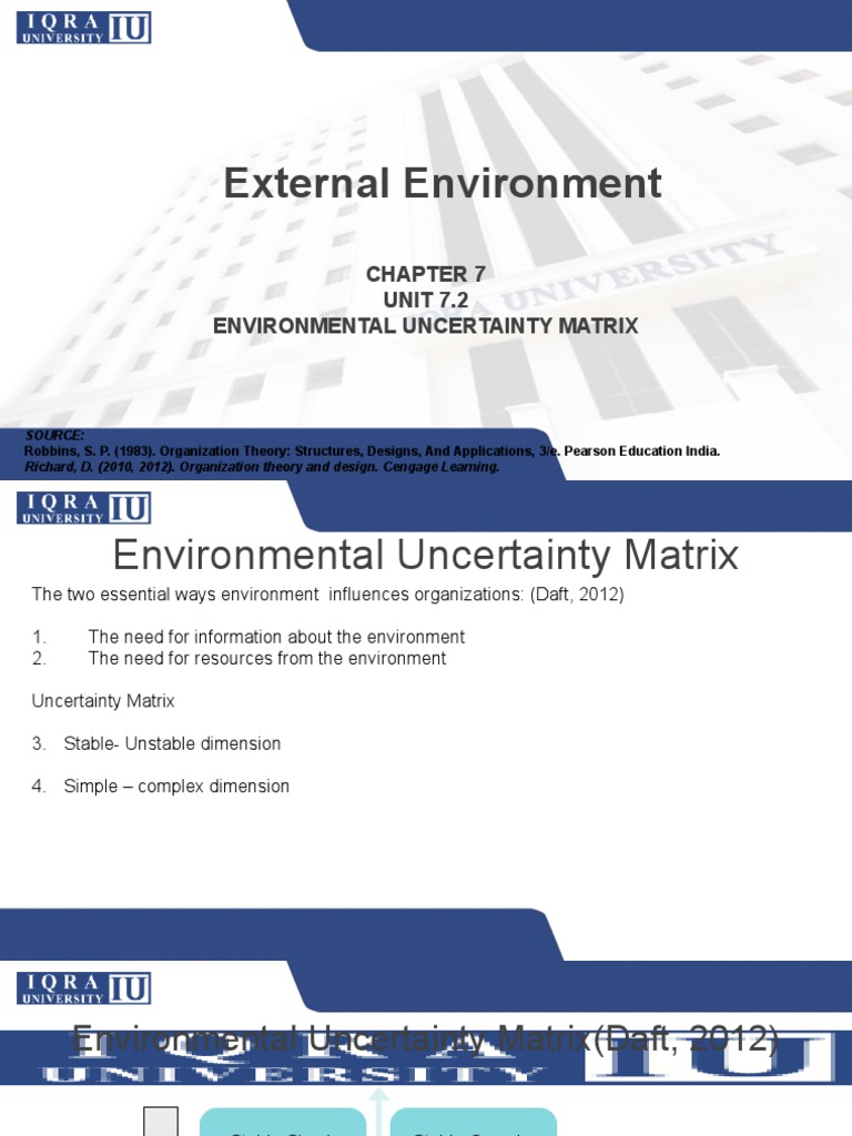 Environmental Uncertainty Matrix Guide | PDF