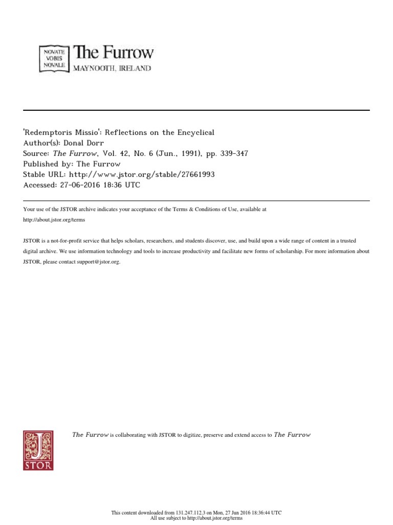 Redemptoris Missio | PDF | Christian Mission | Catholic Church