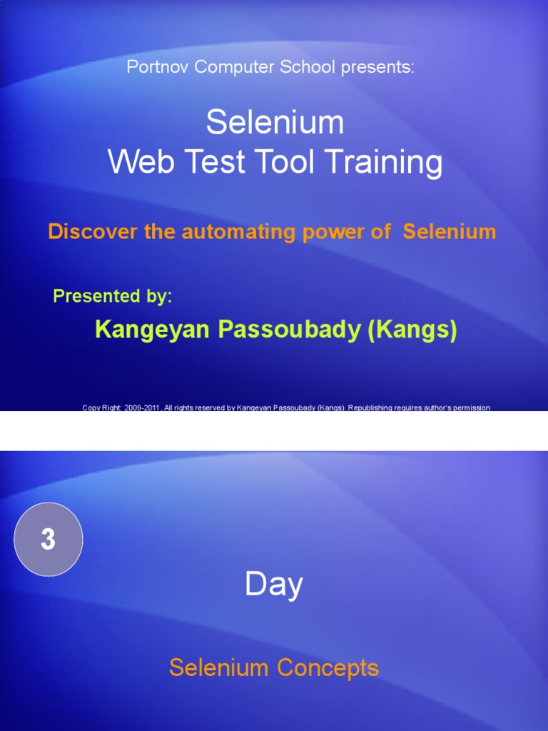 Selenium Tutorial Day 33 - Concepts | PDF | Selenium (Software ...