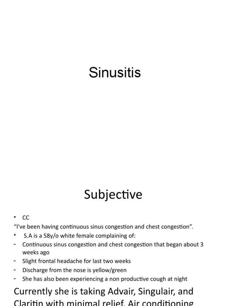 Sinusitis | PDF | Clinical Medicine | Medical Specialties